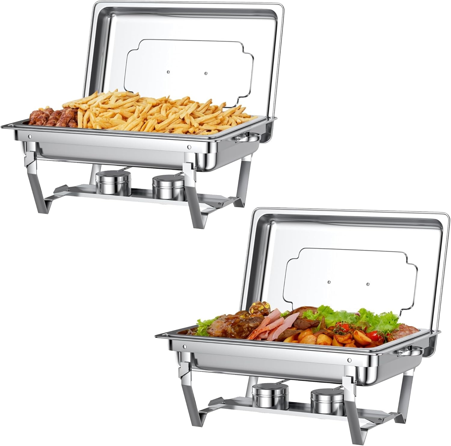 EVGTTI 2 Pack Chafing Dishes for Buffet Set: Chafers for Catering ...