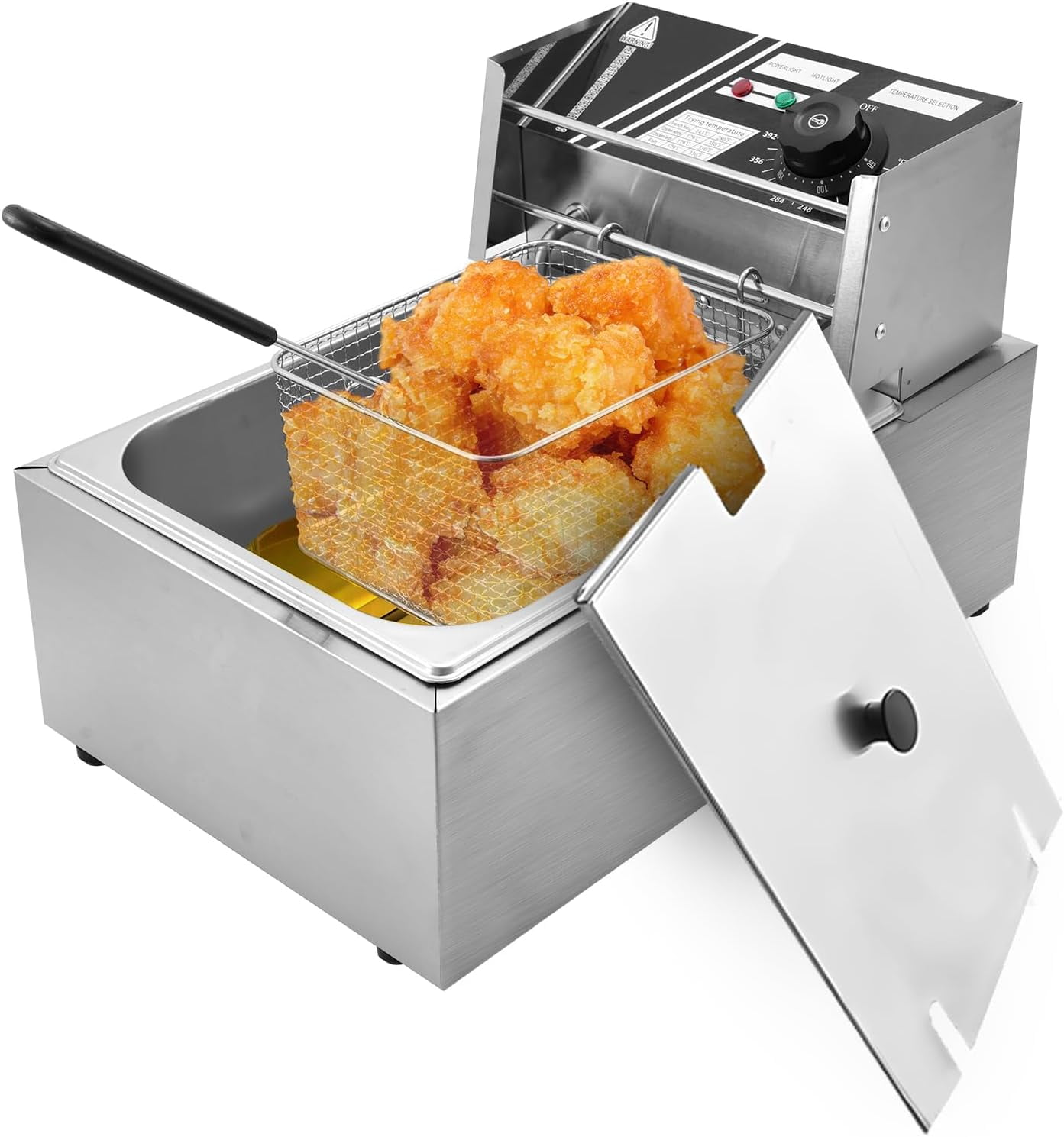 EVGTTI 6L Commercial Electric Deep Fryer Countertop Deep Fryer Single ...