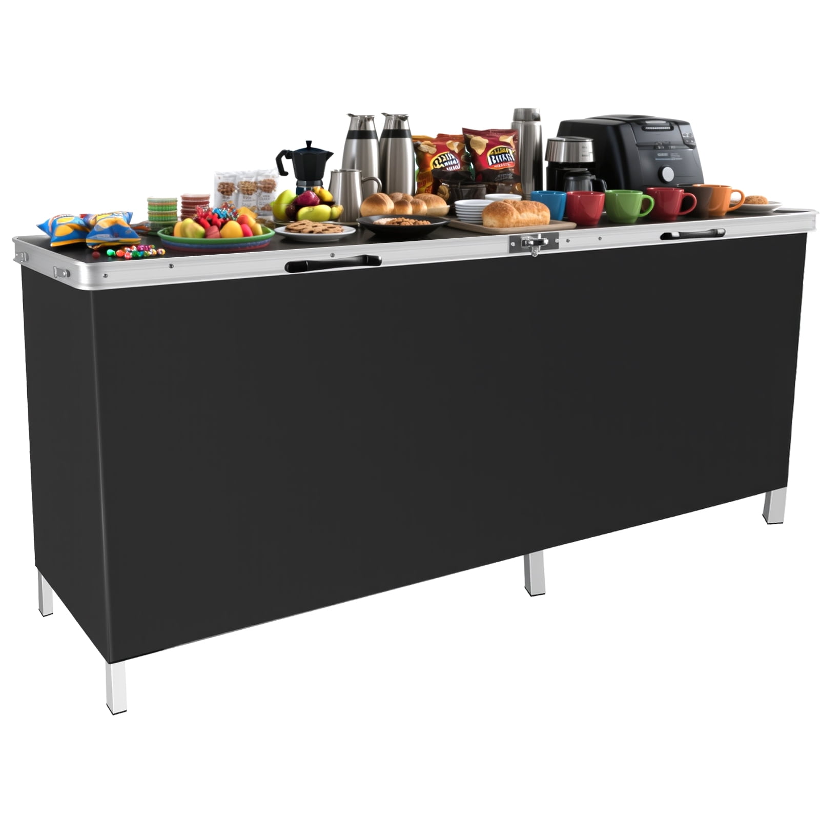 EVGTTI 78“ Portable Bar Table for Events,Mobile Bartending Station with ...