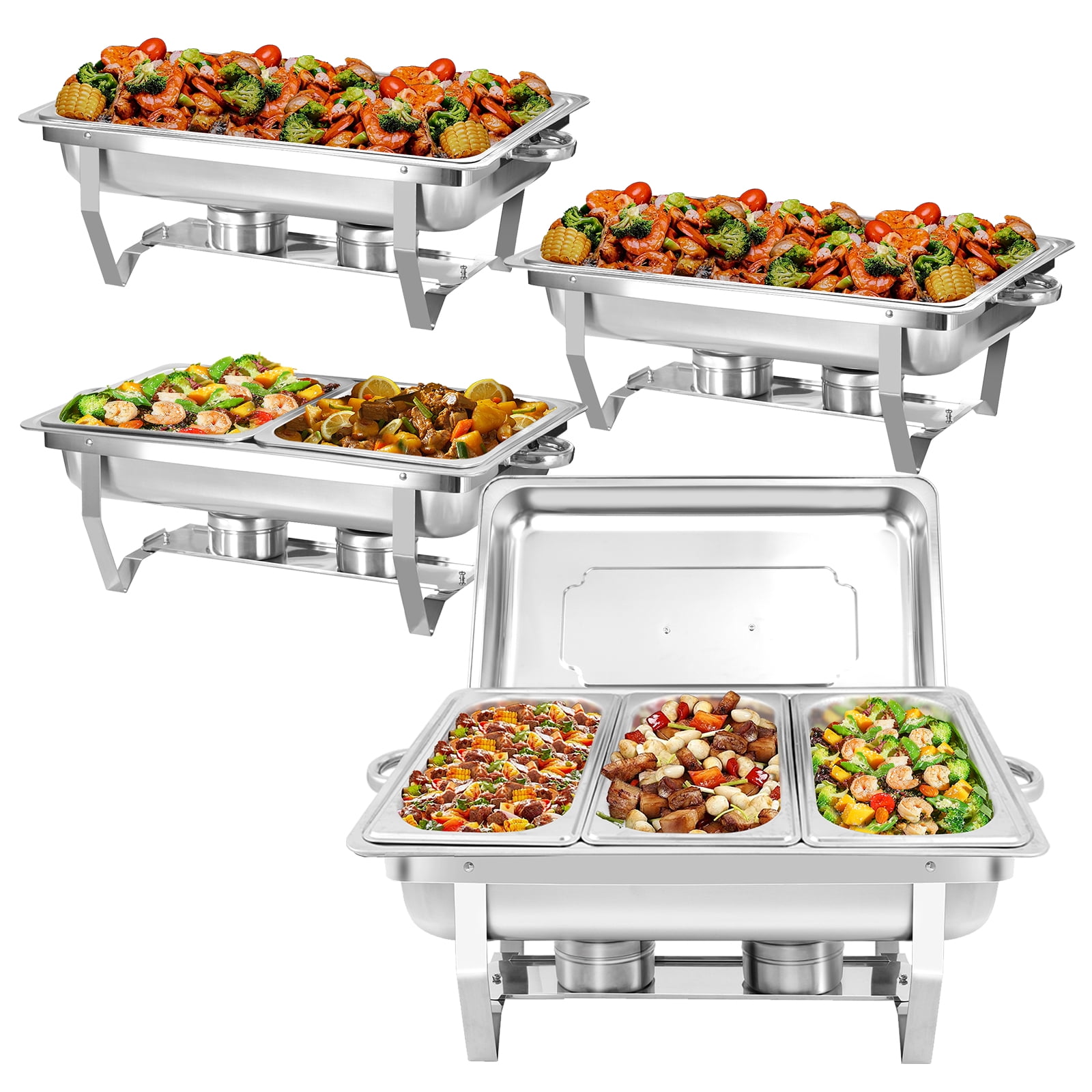 EVGTTI 8QT Chafing Dish Buffet Set, High Grade Stainless Steel Chafing ...