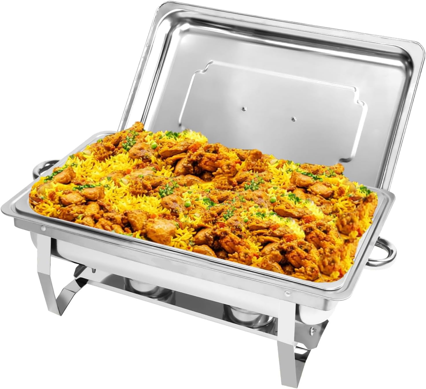 EVGTTI 8QT Chafing Dishes, 1 Pack High Premium Stainless Steel Complete ...