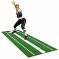 EVGTTI Baseball Pitching Mat, 10×3 Softball Pitching Mat with Non-Slip ...