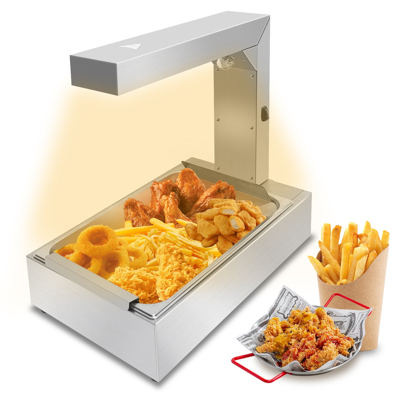 EVGTTI French Fry Warmer Food Heat Lamp Premium Food Warming Station ...