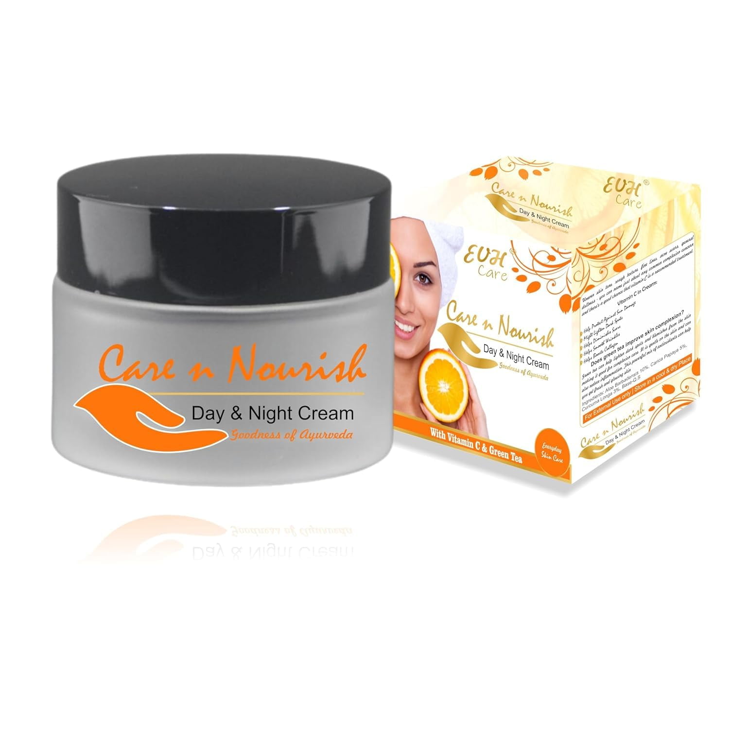 EVH Care Vitamin C N Nourish Day Night Cream 15gm Ayurvedic Face Cream ...