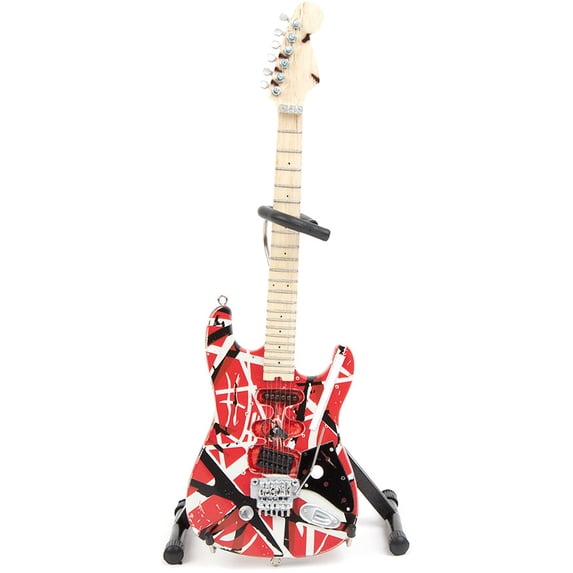 EVH - Eddie Van Halen - Frankenstein Red & White Mini Guitar Replica ...