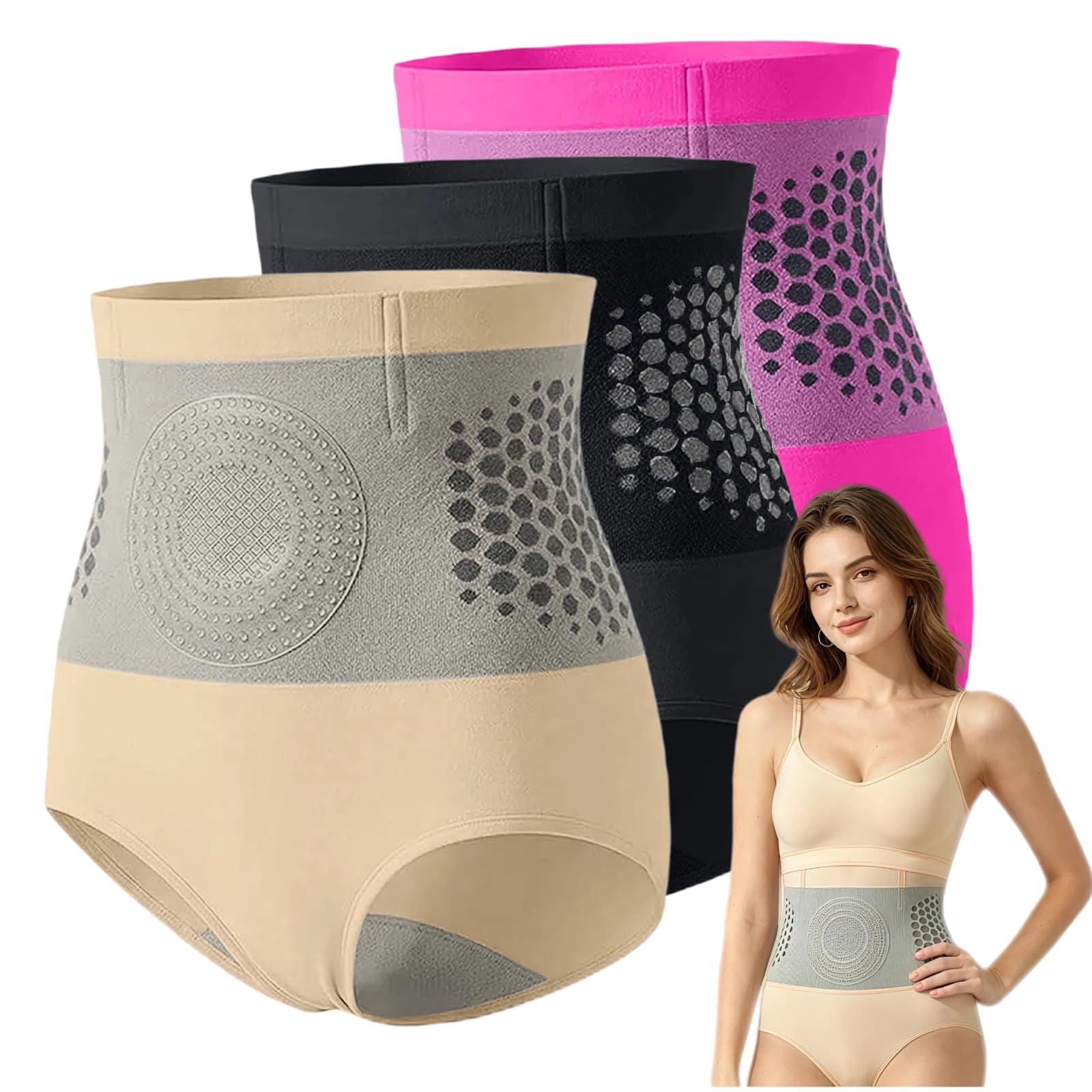 EVHRZN 3 PCS Fat Burning Shorts Women 4-in-1 High Waist Micro-Particle ...