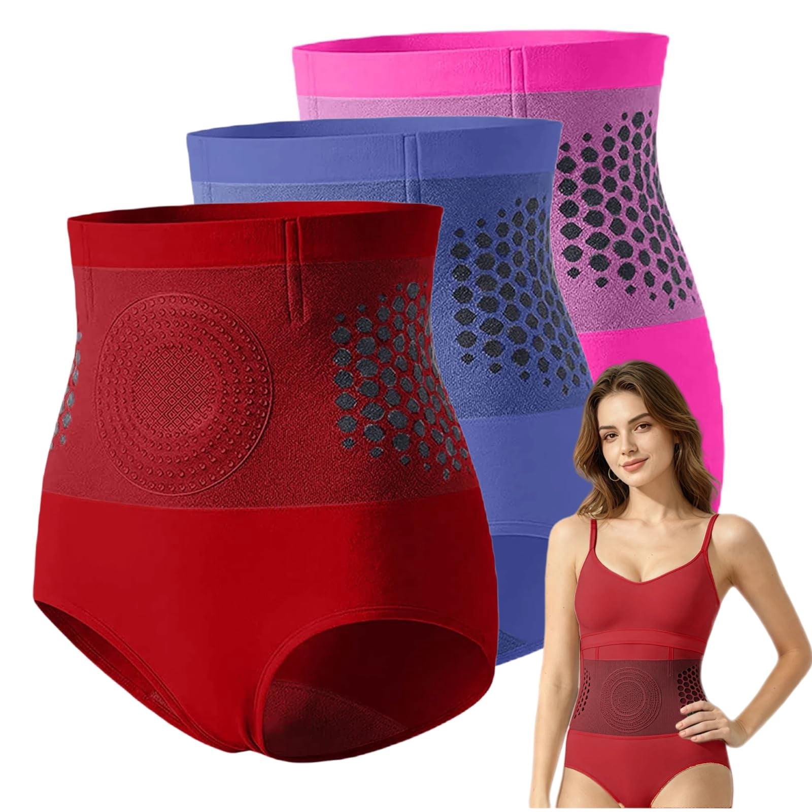 EVHRZN 3 PCS Fat Burning Shorts Women 4-in-1 High Waist Micro-Particle ...
