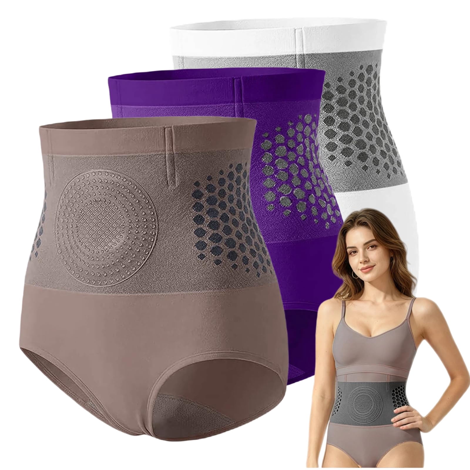 EVHRZN 3 PCS Fat Burning Shorts Women 4-in-1 High Waist Micro-Particle ...