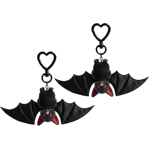 EVHRZN Cute Black Bat Baby Keychain,Fun Bat Plush Keychain with Heart ...