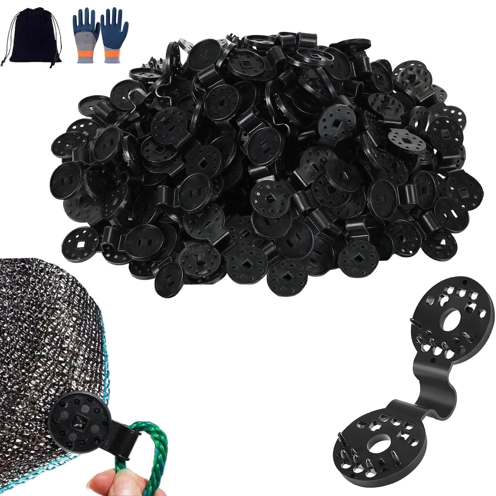EVHRZN Shade Netting Clips, Heavy Duty Garden Tarp Clip Set, Outdoor ...