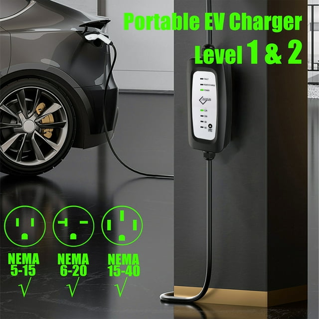 EVIEUN Electric Car EV Charger Level 1 & Level 2,Home EV Fast Charging ...