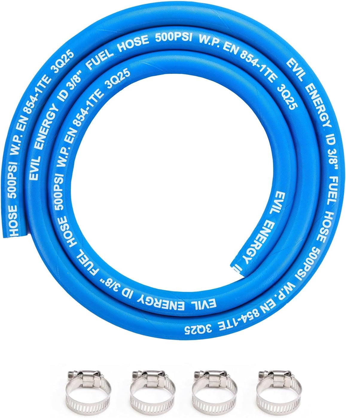 EVIL ENERGY 3/8" High Pressure Fuel Line Hose 5FT 500PSI E85 for Fuel ...