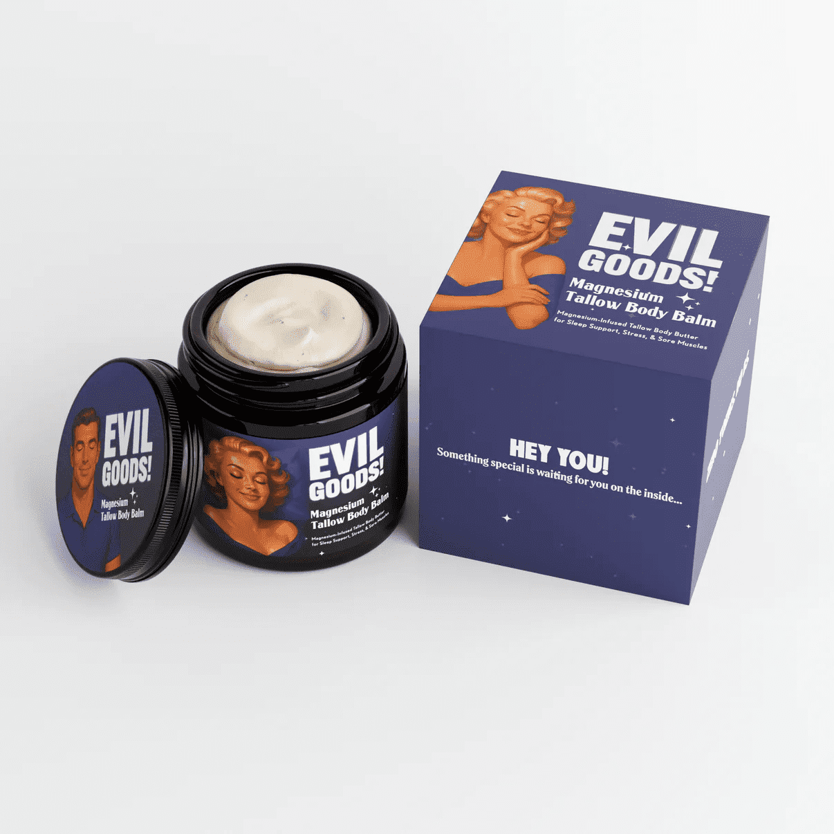 EVIL GOODS Magnesium Tallow Balm 4oz - Fast Nerve Pain Relief, Eases ...