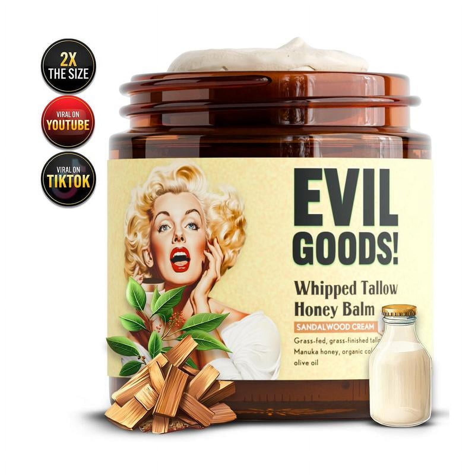 EVIL GOODS! Whipped Beef Tallow & Manuka Honey Organic Nourishing Face ...