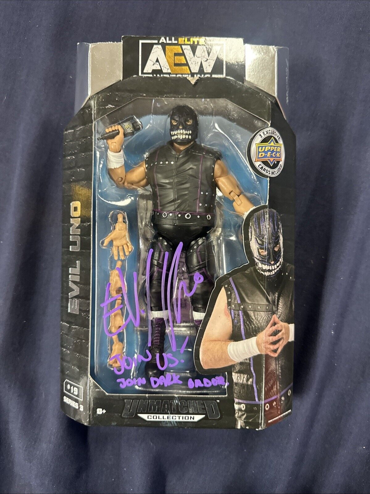 EVIL UNO AEW Dark Order signature UNMATCHED SERIES 3 #19 ACTION FIGURE Inscribed - Walmart.com