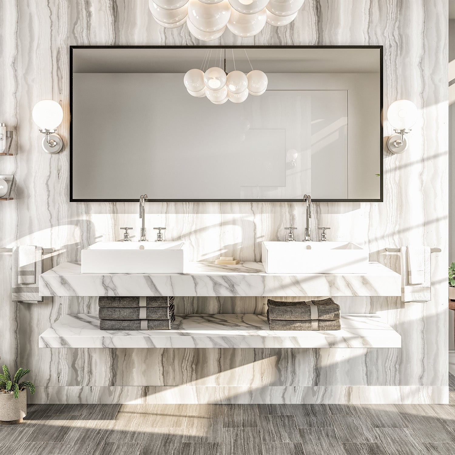 EVIVA Black 60X30 Inch Modern Framed Bathroom Mirror - Walmart.com