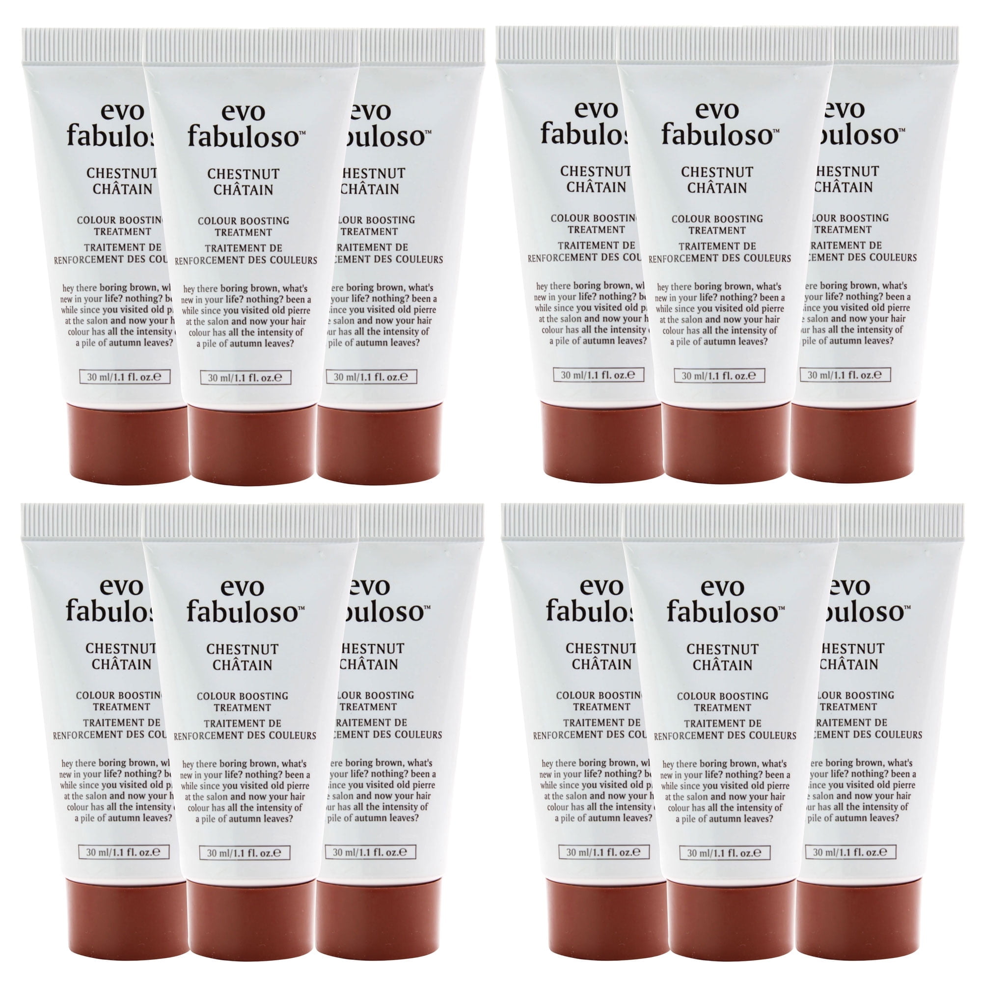 EVO Fabuloso Colour Boosting Treatment Cream Hair Color Chestnut 1.1 oz ...