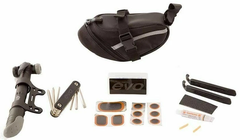 EVO RR-1 Ride Ready Bicycle Kit w/ Saddle Bag,Pump,Mini Tool,Tire ...