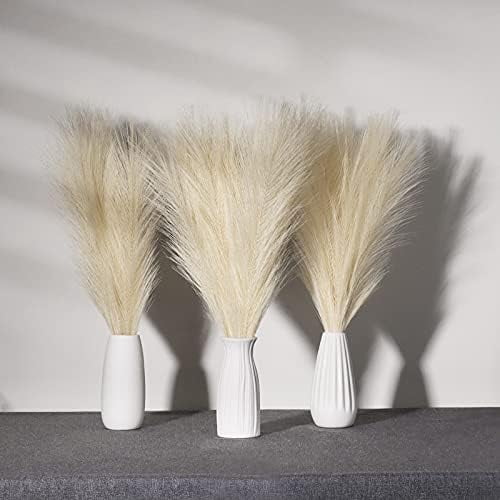 EVODIS Faux Pampas Grass, 18"/45cm Artificial Pampas Grass Fluffy 6 ...