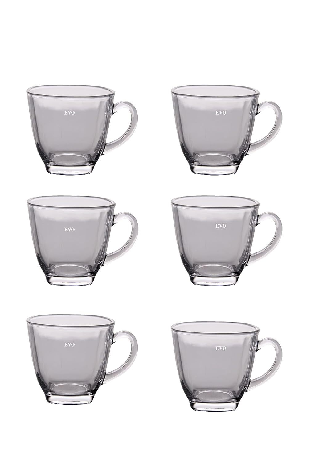 EVOHOUSE Borosilicate Cup Set Unique Fish Design Set of 6 for Tea Juice ...