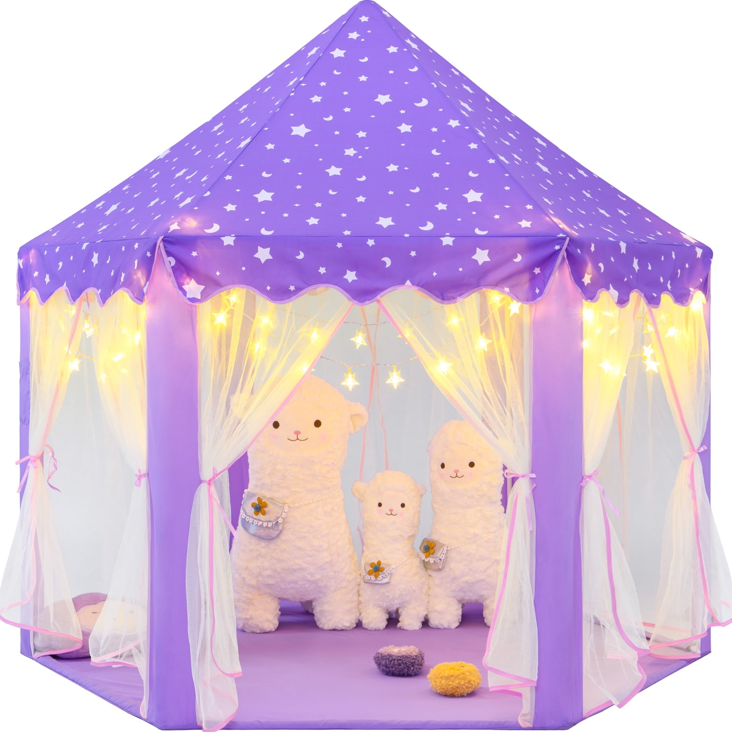EVOIONOS Princess Tent for Girls Age 4-7, Princess Tent with Star ...