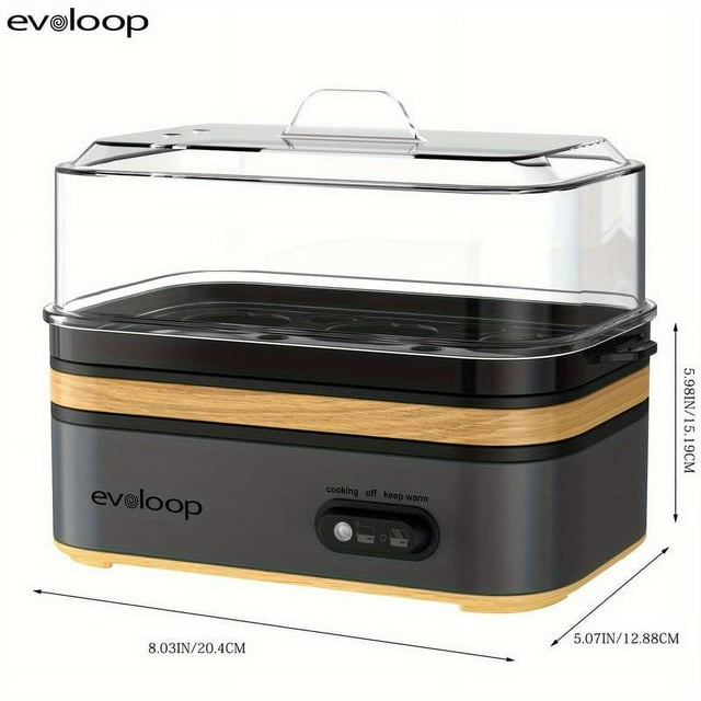 EVOLOOP Rapid Egg Cooker 6 Egg Capacity BPA free Electric Egg Cooker for Hard Boiled Eggs ...