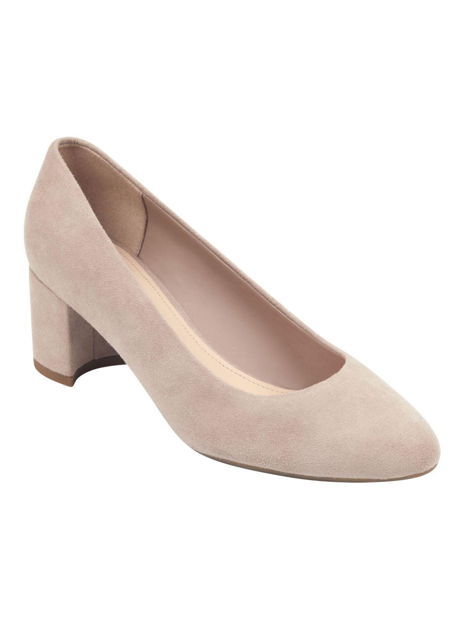 EVOLVE Womens Pink Cushioned Comfort Robin Almond Toe Block Heel Slip ...