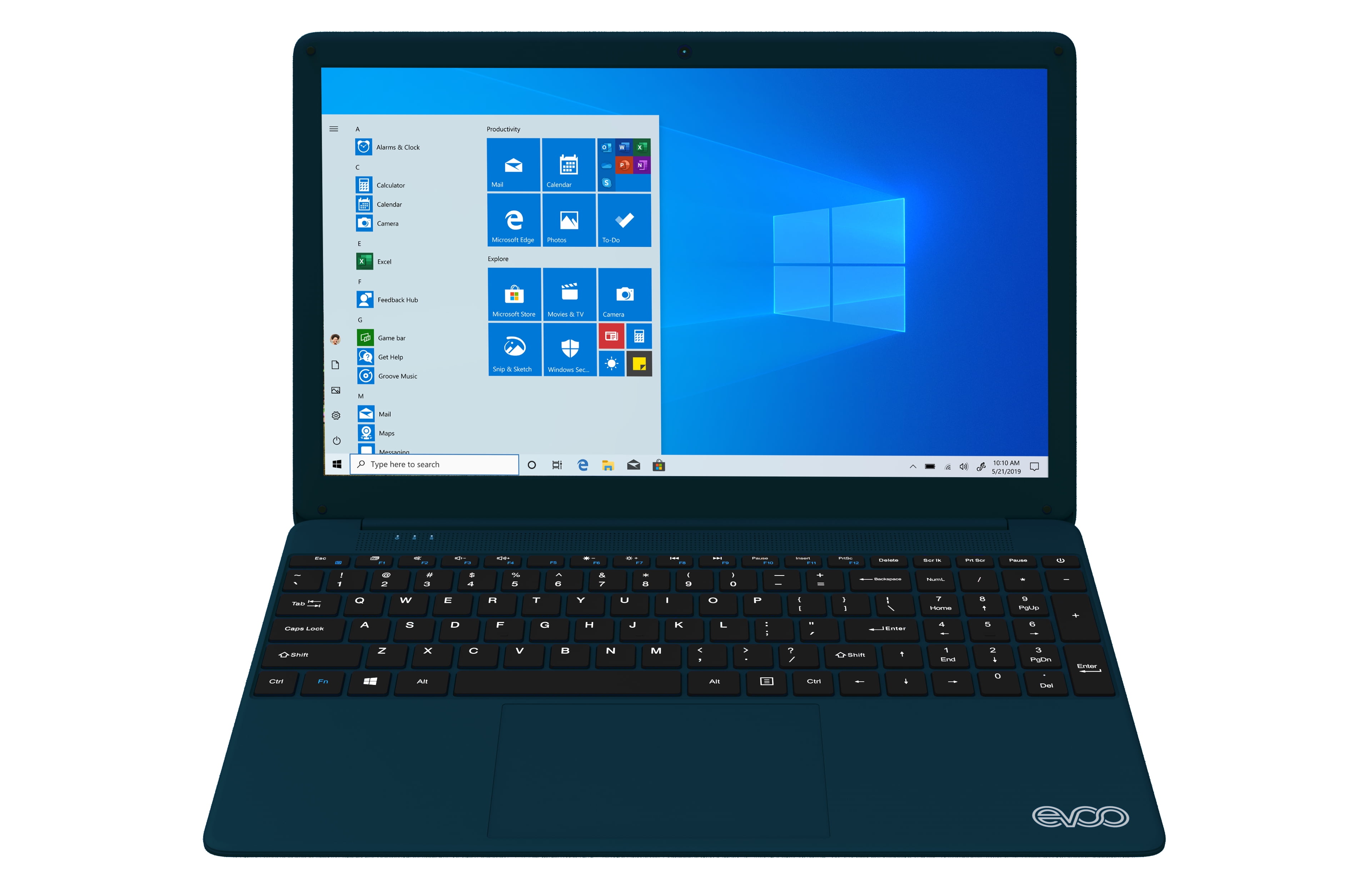 EVOO 15.6" FHD Ultra Thin Intel® Core™ i7 8GB Memory, 256GB SSD, Windows 10 Home, Blue - Walmart.com