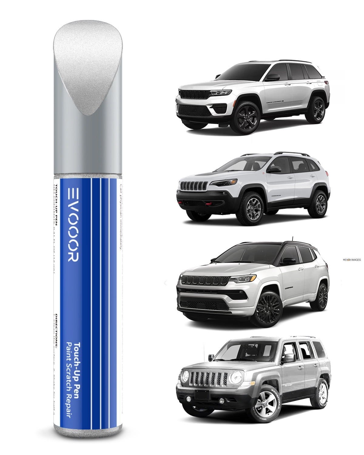 EVOOOR PW7/GW7 Bright White Touch Up Paint Compatible with JeepExact ...