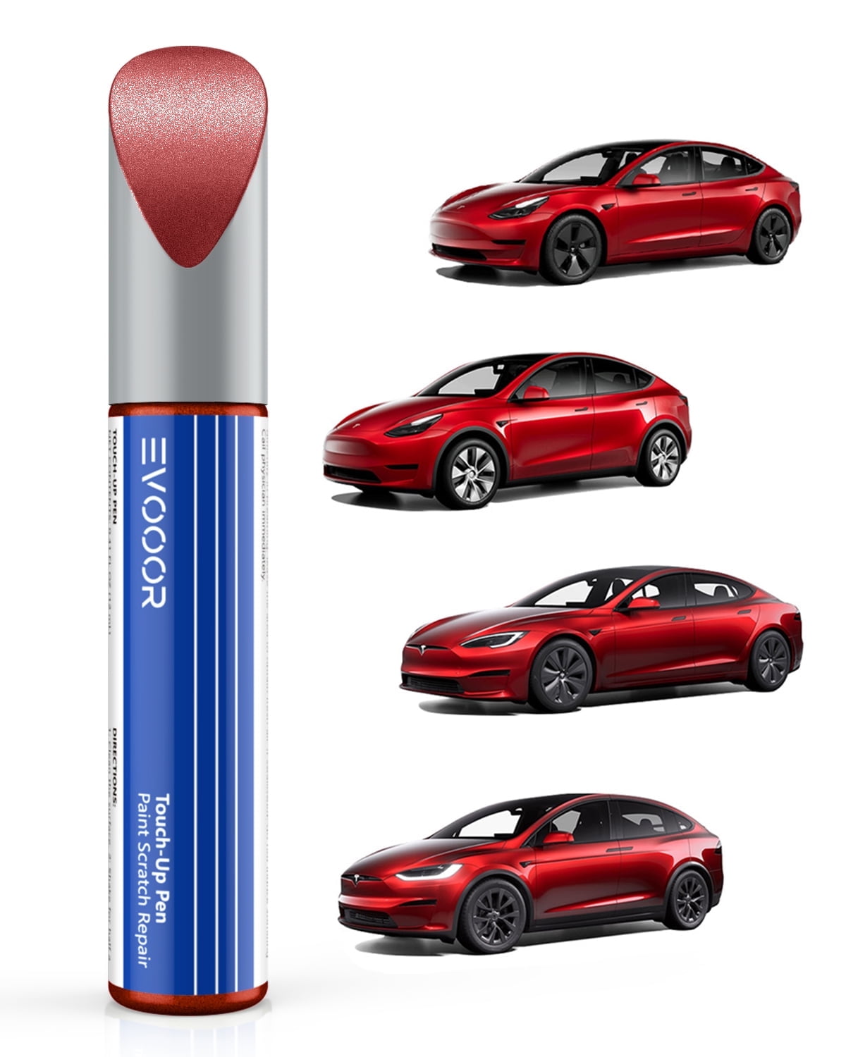 EVOOOR PR01 Ultra Red Touch Up Paint for Tesla - DIY Scratches Repair ...