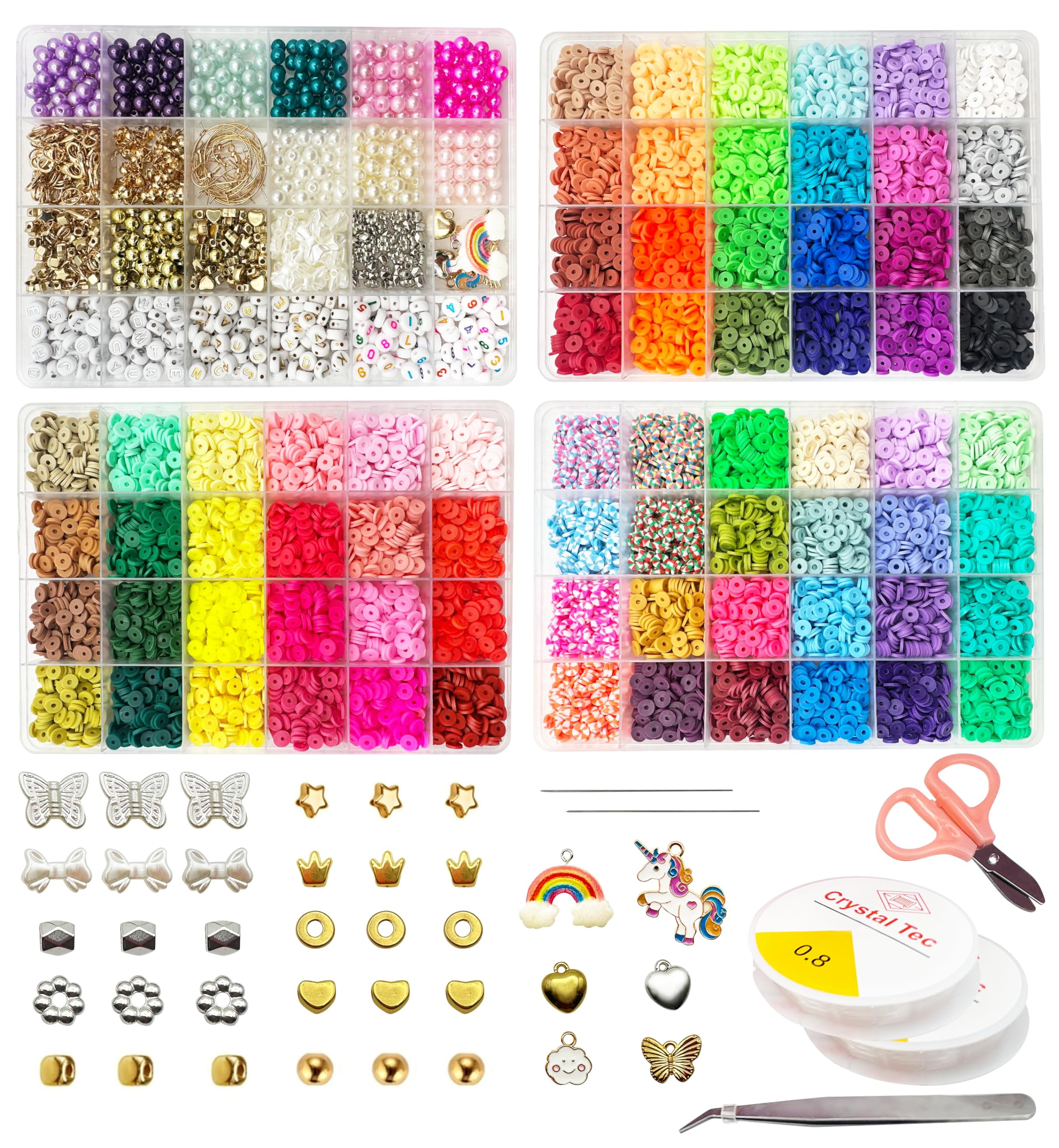 EVS Company - Bracelet Making Kit Set by Lizshu 15600 Fancy pcs, 81 ...
