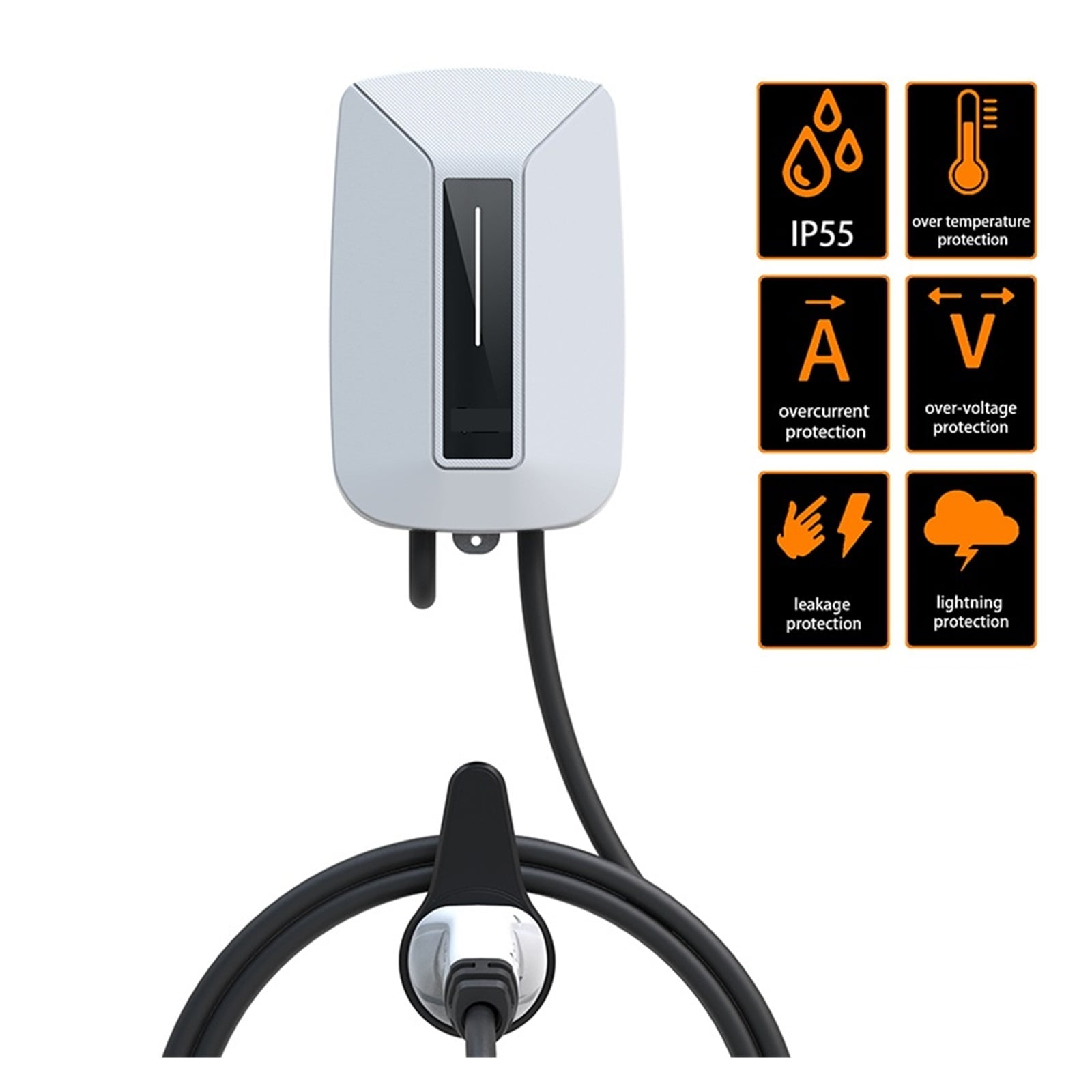 EVSE Wall Box EV Car Charger Electric Vehicle Charging Station Type2 32A 7KW 1 Phase 62196-2 EV ...