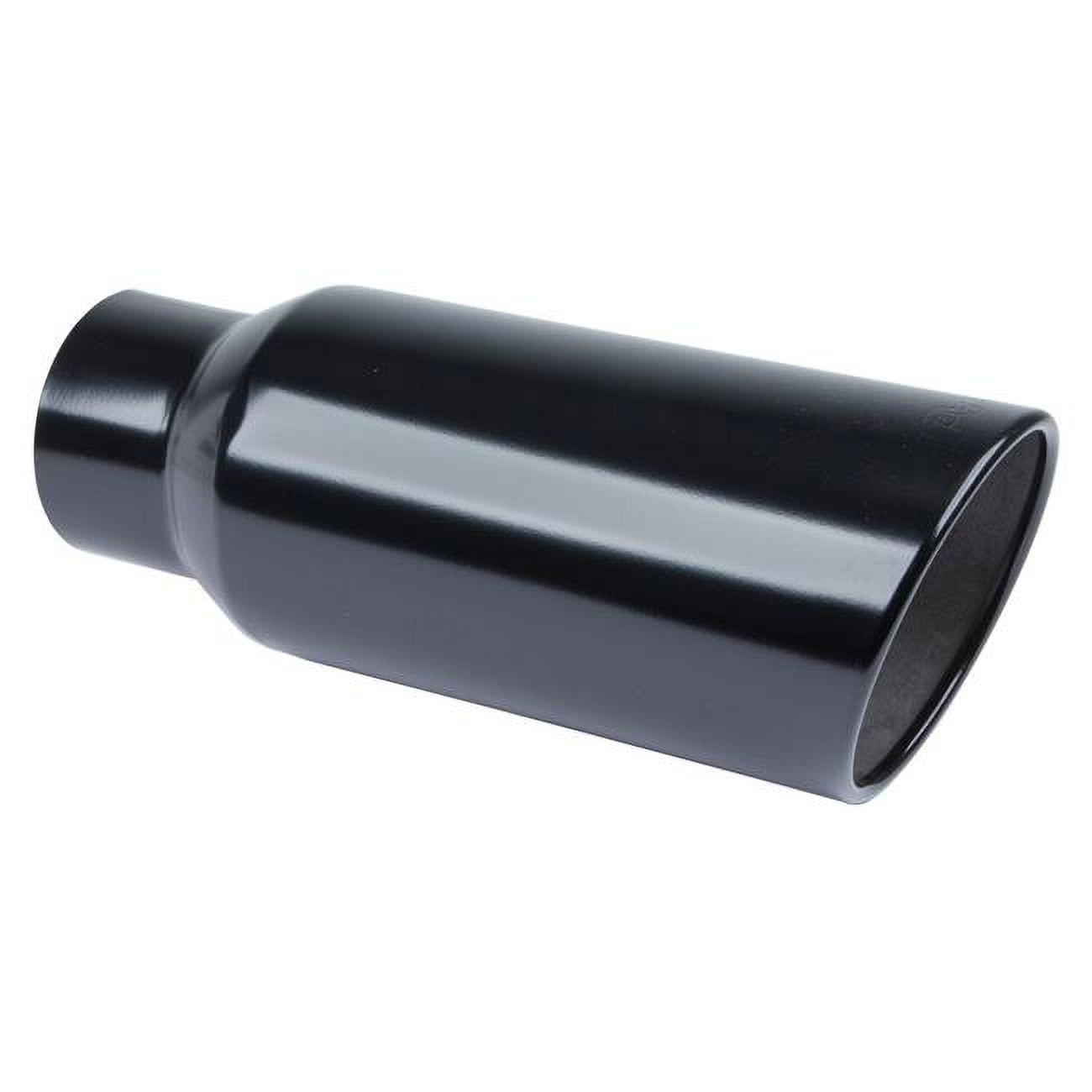 EVT507B 5 in. Inlet x 7 in. Outlet Rolled Black Weld-on Exhaust Tip ...