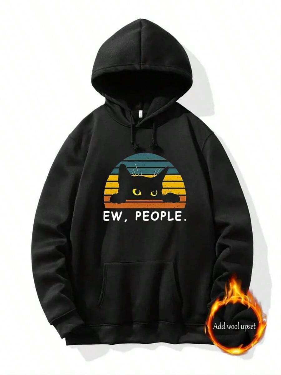 "EW,PEOPLE " Printed Men's Graphic Hoodie - Comfortable Casual Pullover ...
