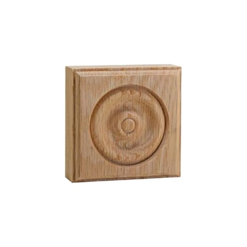 EWAP30 Rosette Casing Corner Block 1" x 3" Square Unfinished, Sapele ...