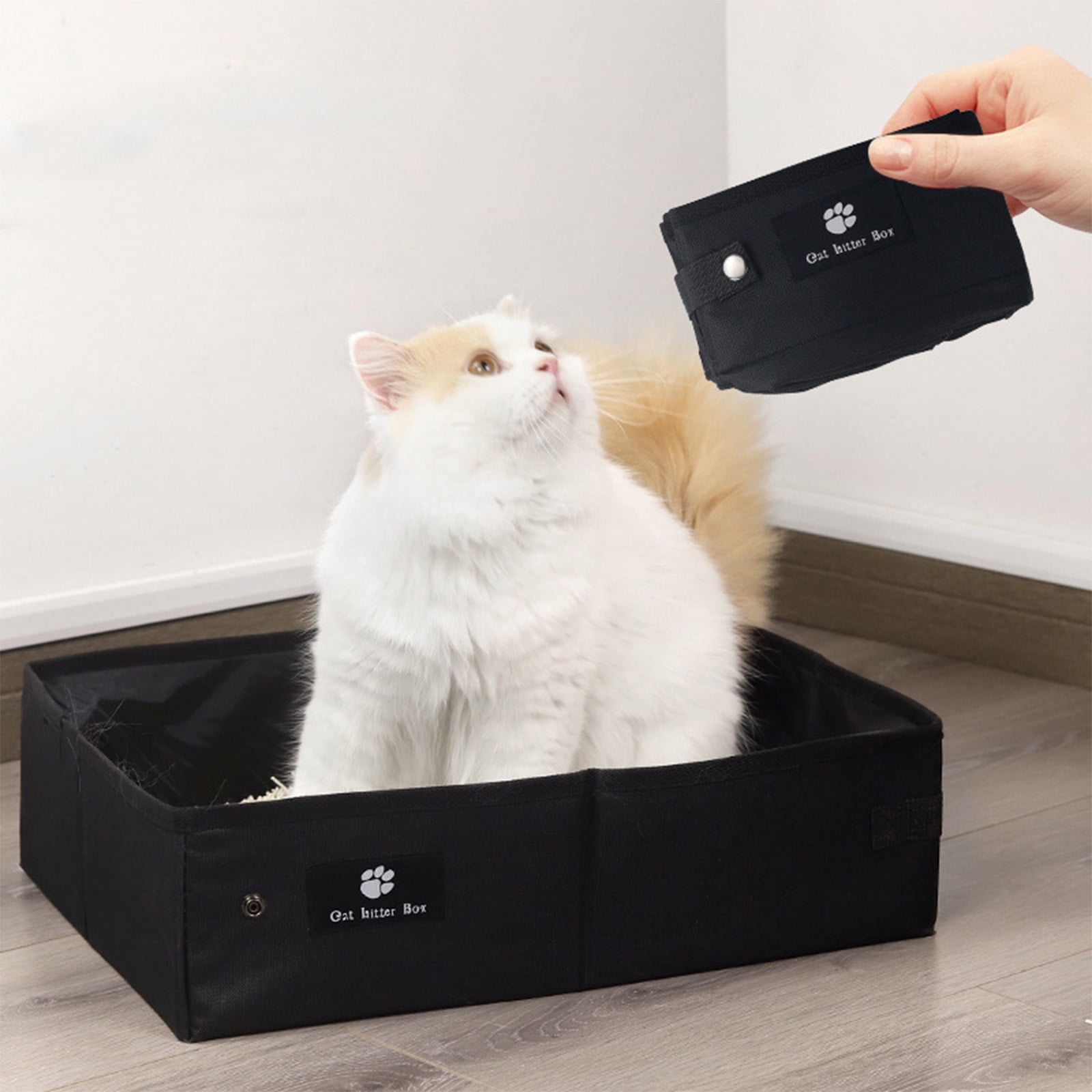 EWASWON Cats Travel Litter Box Use in Hotels, Portable Folding Design ...