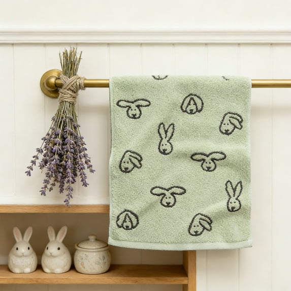 EWASWON Easter Bunny Bath Towel - Extra Thick & Large Jacquard Towel ...