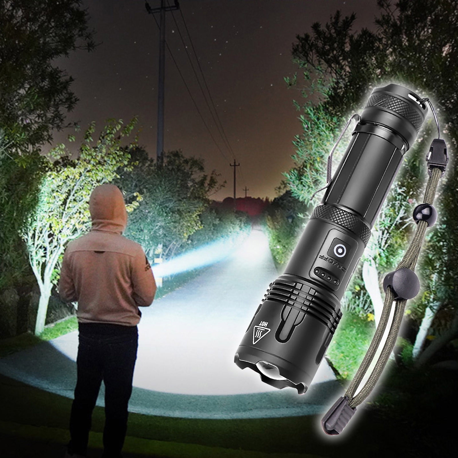 EWASWON LED Flashlight High Lumens, Bright, Zoomable,P70 Strong Light ...