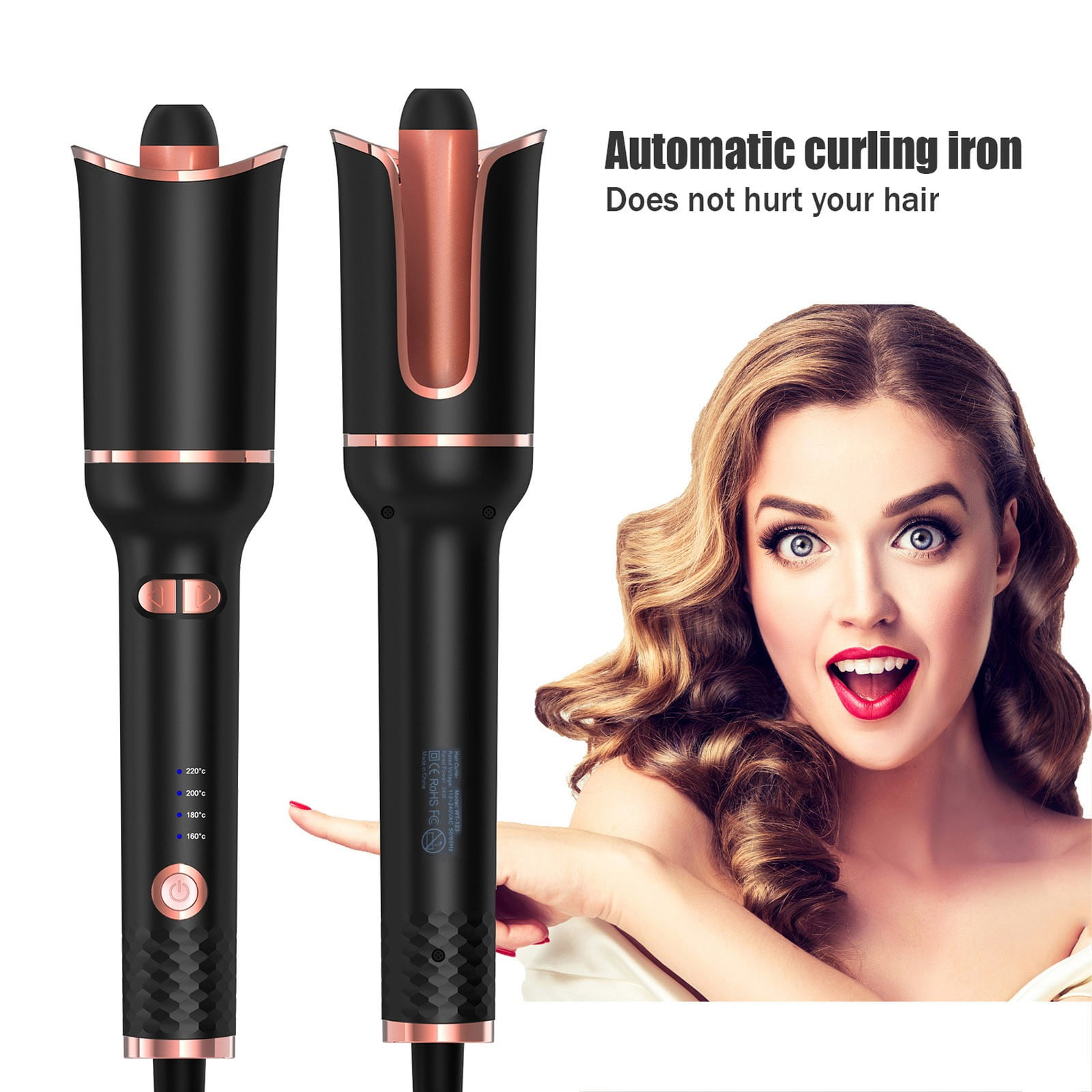 EWASWON New Hair Curler Flower Tube Lazy Curling Iron Automatic Heating ...
