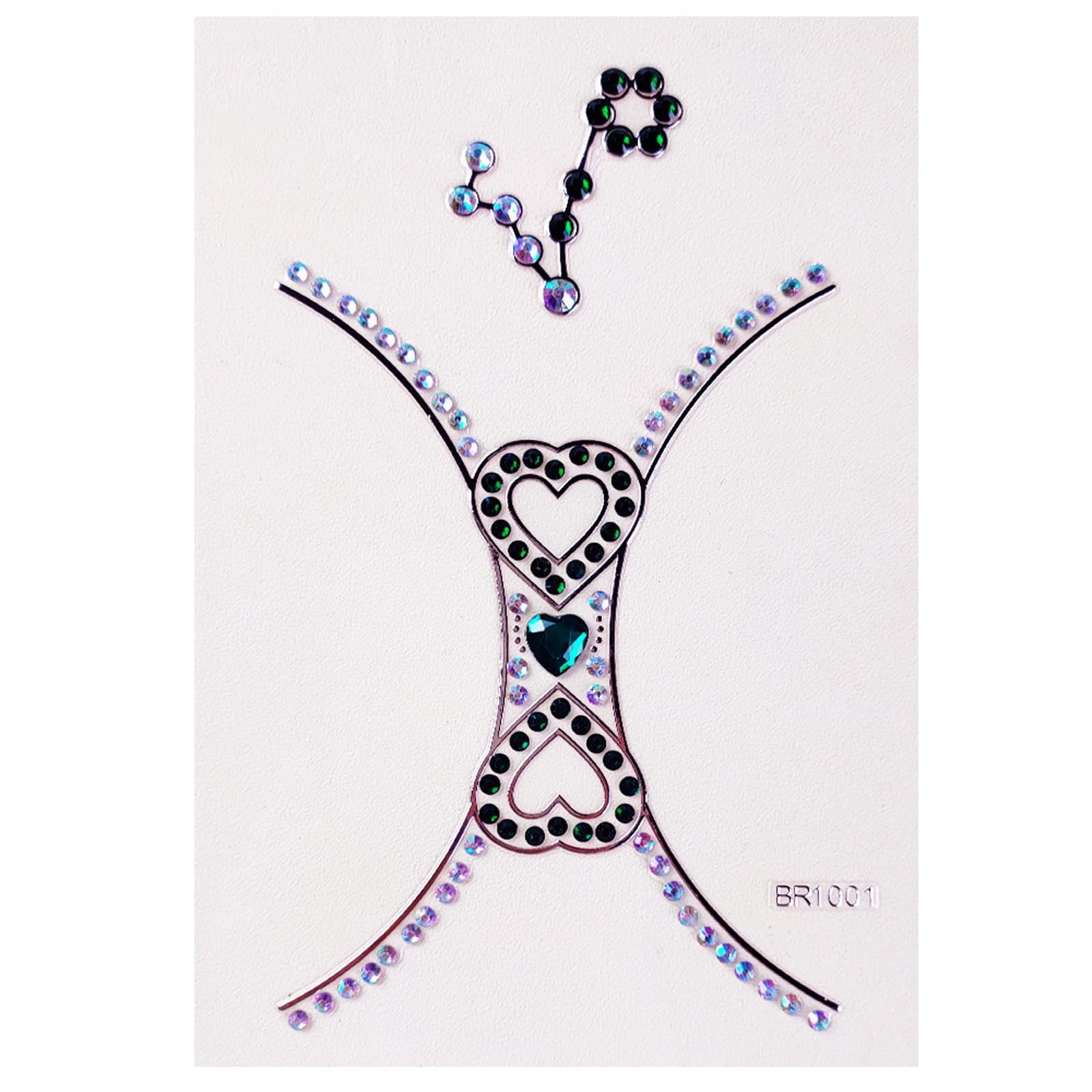 EWASWON Sticker Fake Tattoos for Women, Chest Drill Stickers Body ...