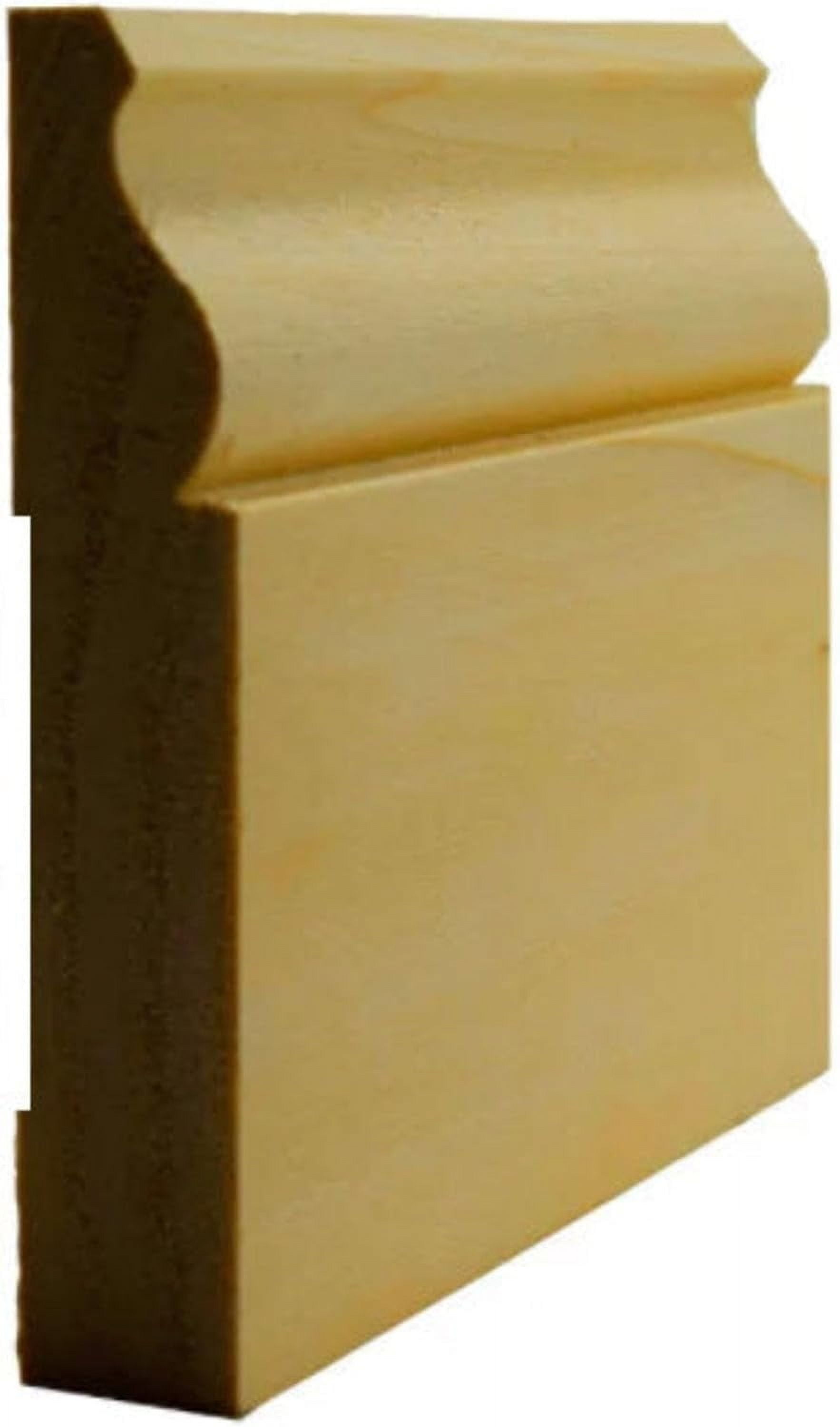 EWBB11 Colonial Baseboard 4" Tall x 11/16" Moulding. Unfinished, Poplar ...
