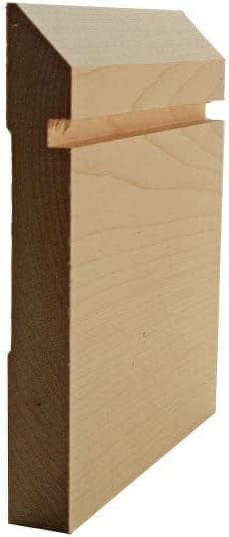 EWBB20 & 5-1/4" Tall x 11/16" Baseboard Moulding. Unfinished, Maple, 94 ...