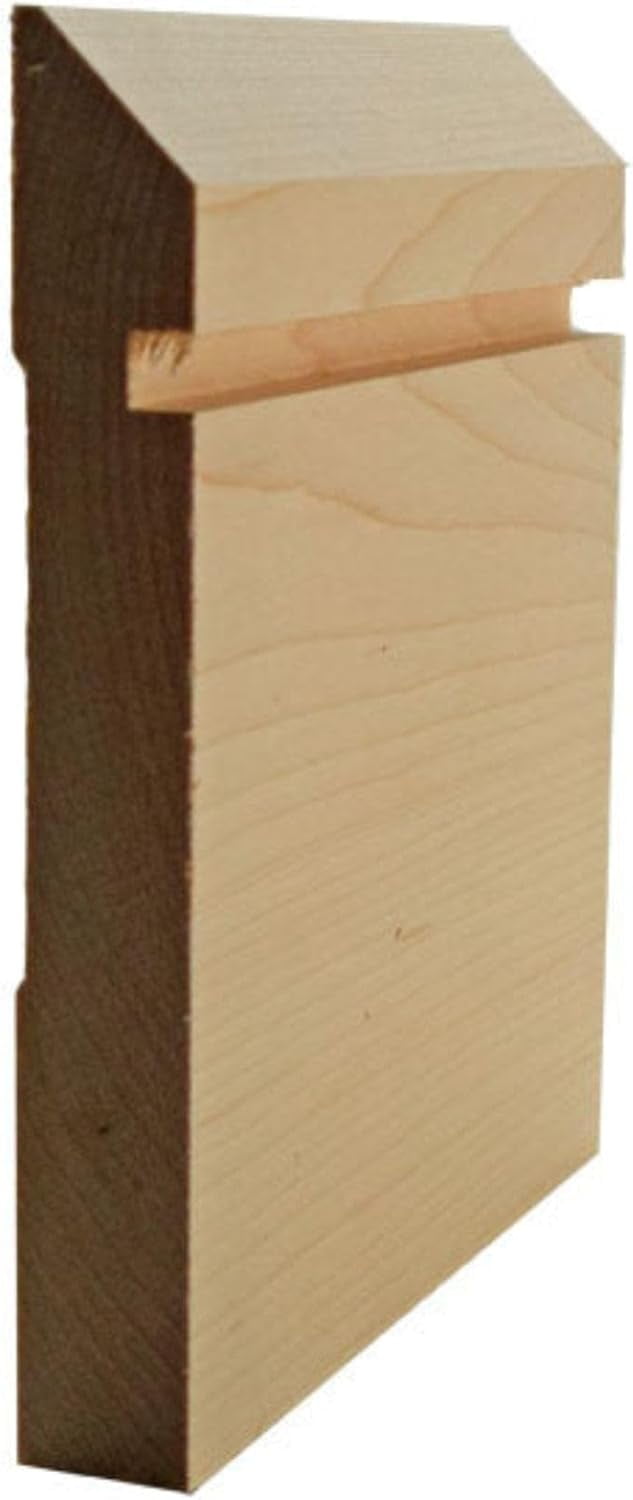 EWBB20 5-1/4" Tall x 11/16" Baseboard Moulding Unfinished, Red Oak, 94 ...