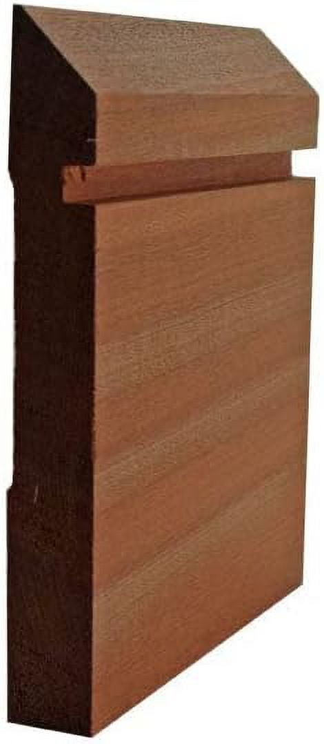 EWBB20 Beveled Grooved 5-1/4" Tall Baseboard Moulding, 11/16" X 5-1/4 ...