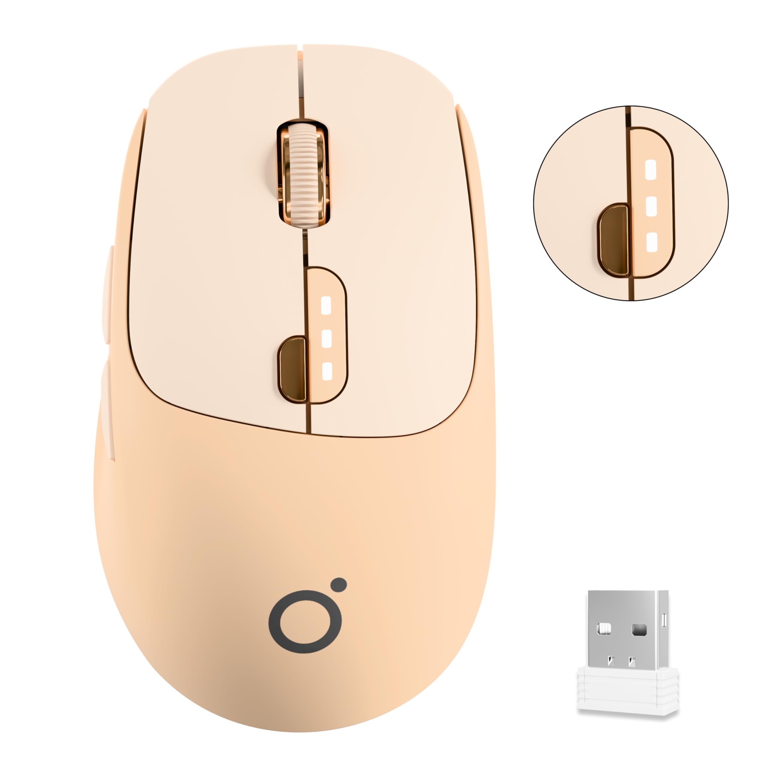 EWEADN Q5 Wireless Mouse, Bluetooth & 2.4G Quiet Computer Mouses with ...