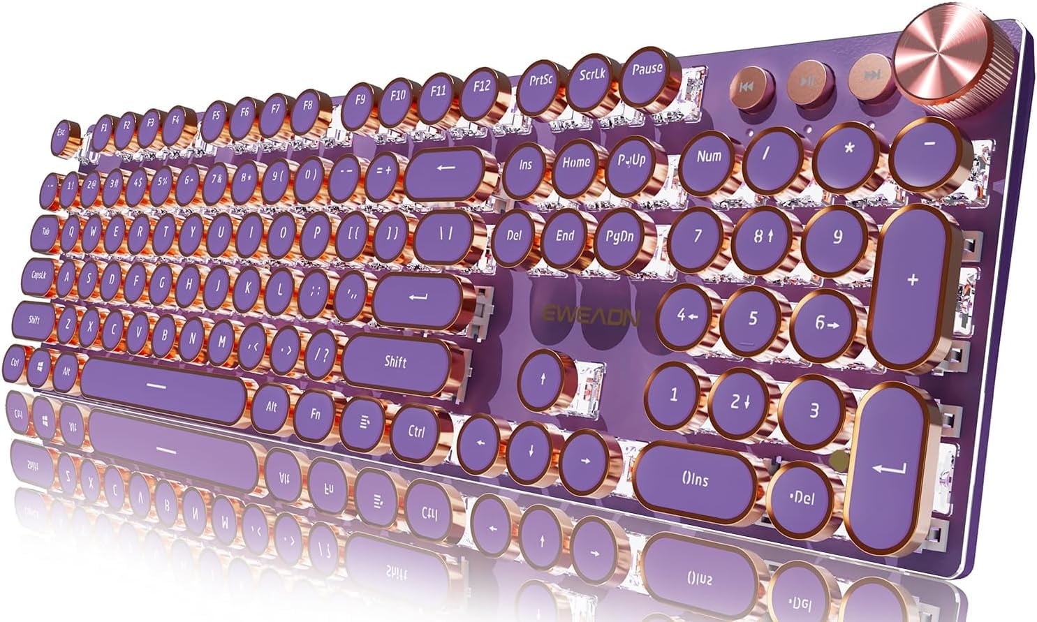 Typewriter Style Mechanical Gaming Keyboard, Wired Mechanical Keyboards ...