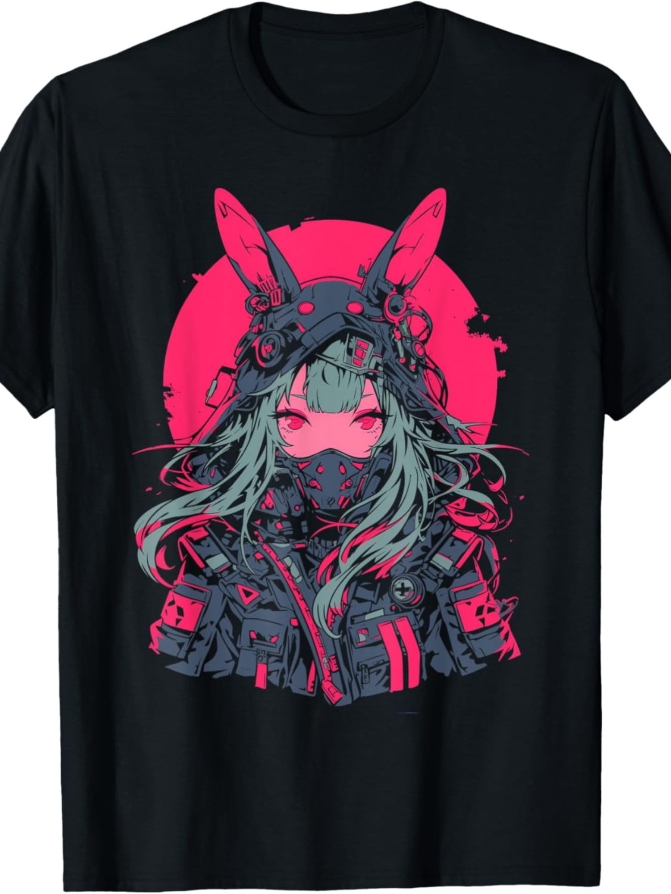 EWH Anime Manga Cyberpunk Aesthetic Techwear Harajuku Bunny Girl T ...