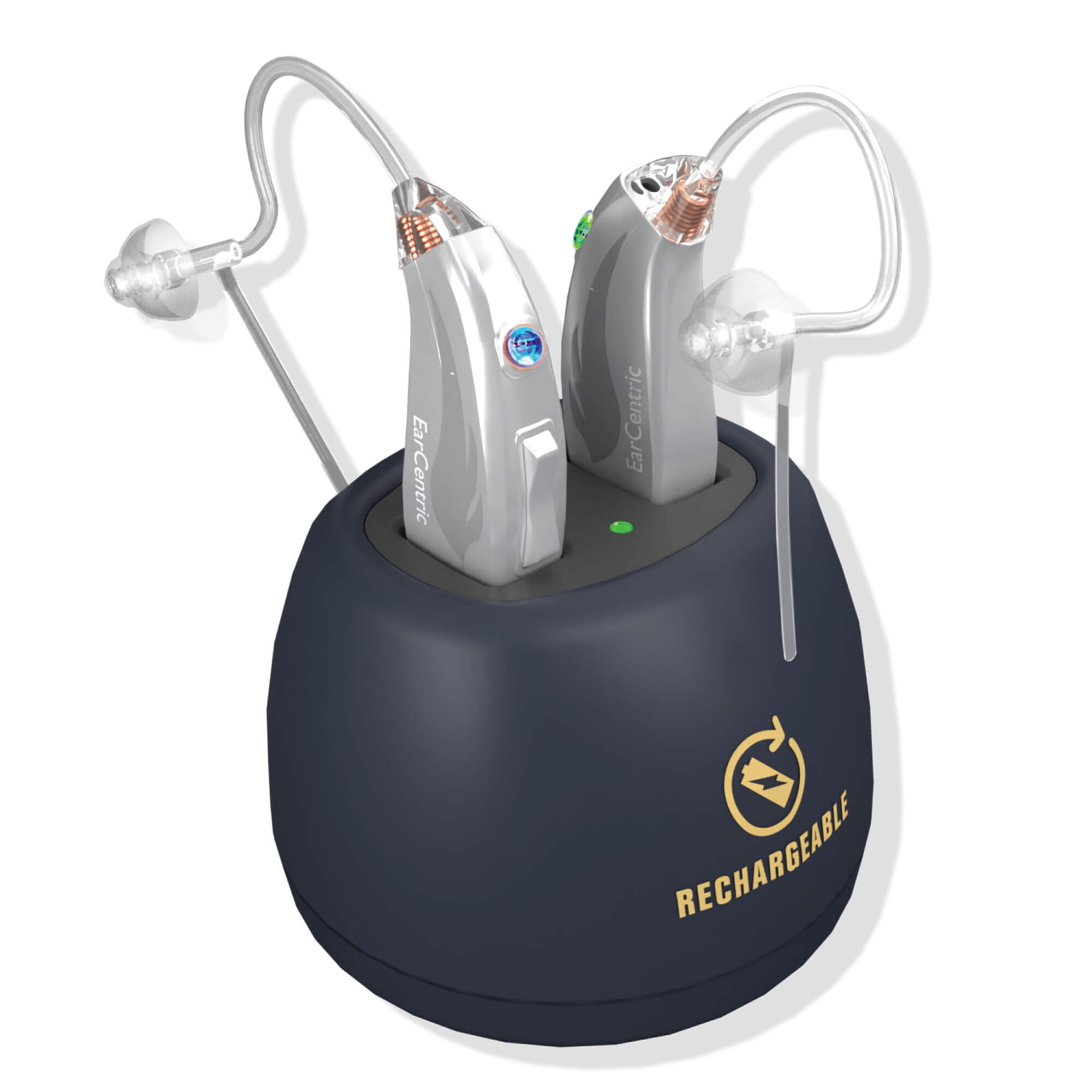 EarCentric EX2 Rechargeable Behind-the-Ear Hearing Amplifiers Kit ...