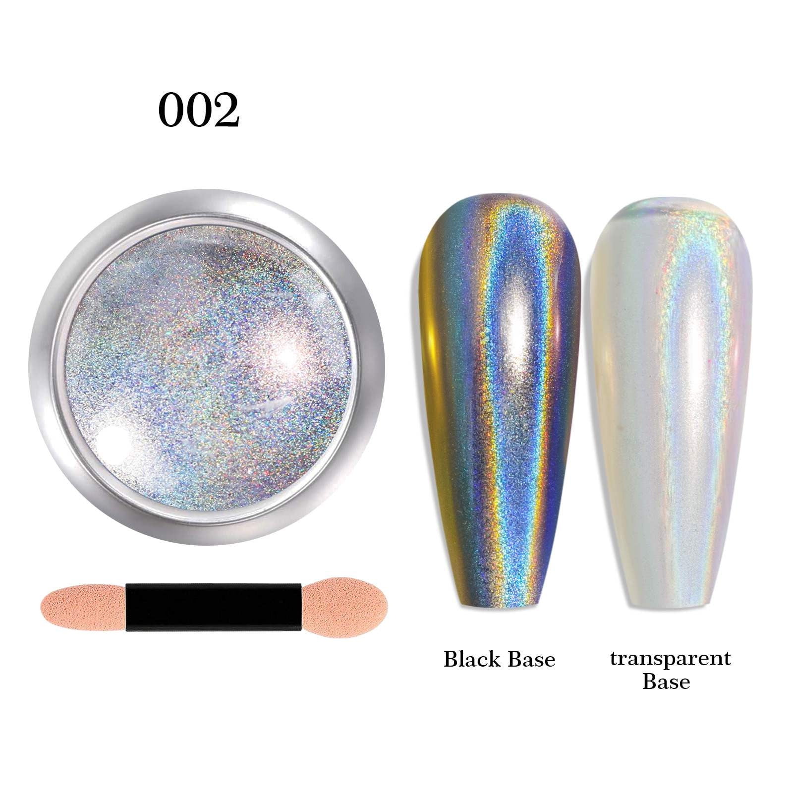 EXAXTA Holographic Nail Powder Fine Rainbow Holo Laser Effect Multi ...