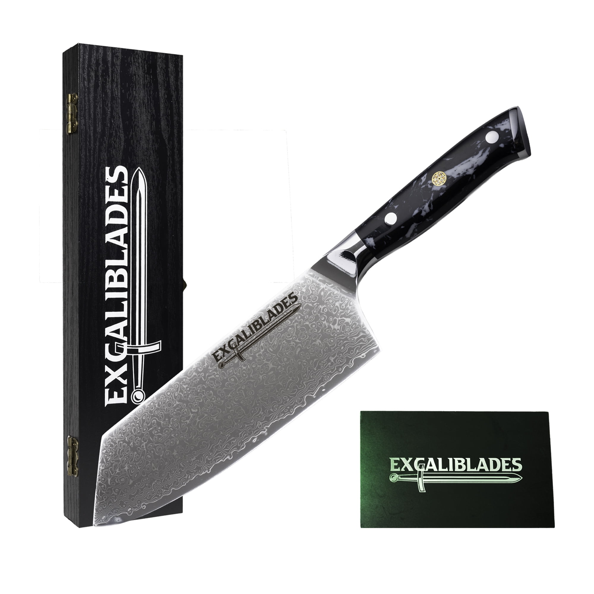 EXCALIBLADES Meat Cleaver Butcher Knife Kitchen Vegetable Cleaver ...